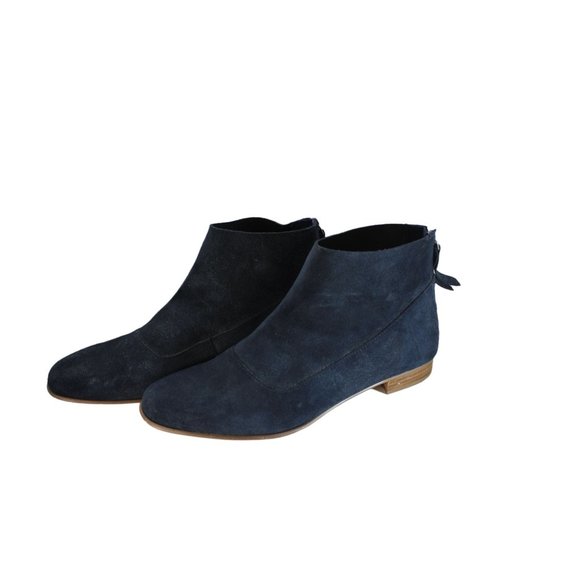 Clarks | Shoes | Clarks Blue Suede Booties Size 9 2 54886 Ankle Boots ...